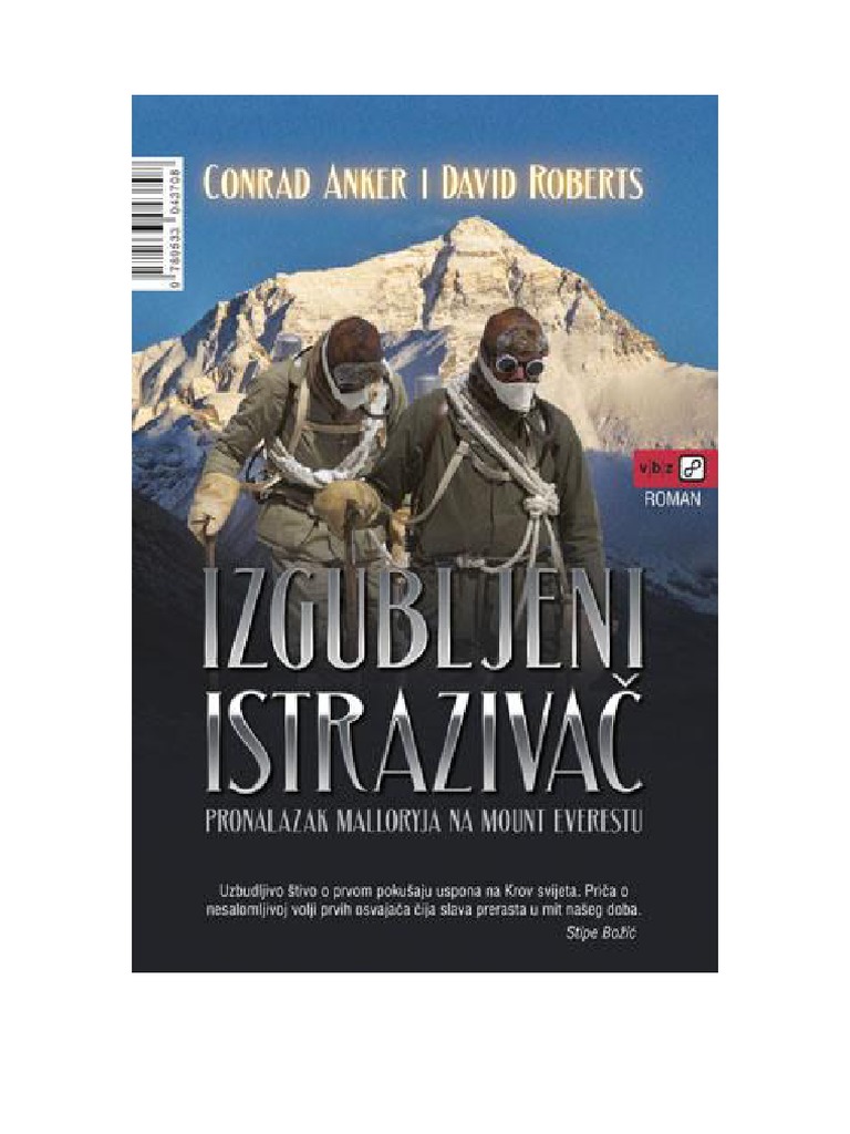 Conrad Anker, David Roberts - Izgubljeni Istraživač | PDF