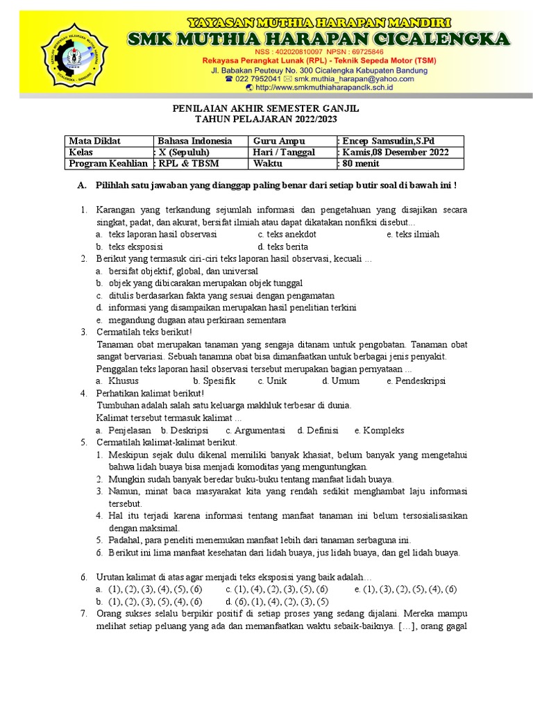 INDO X RPL TBSM ENCEP | PDF