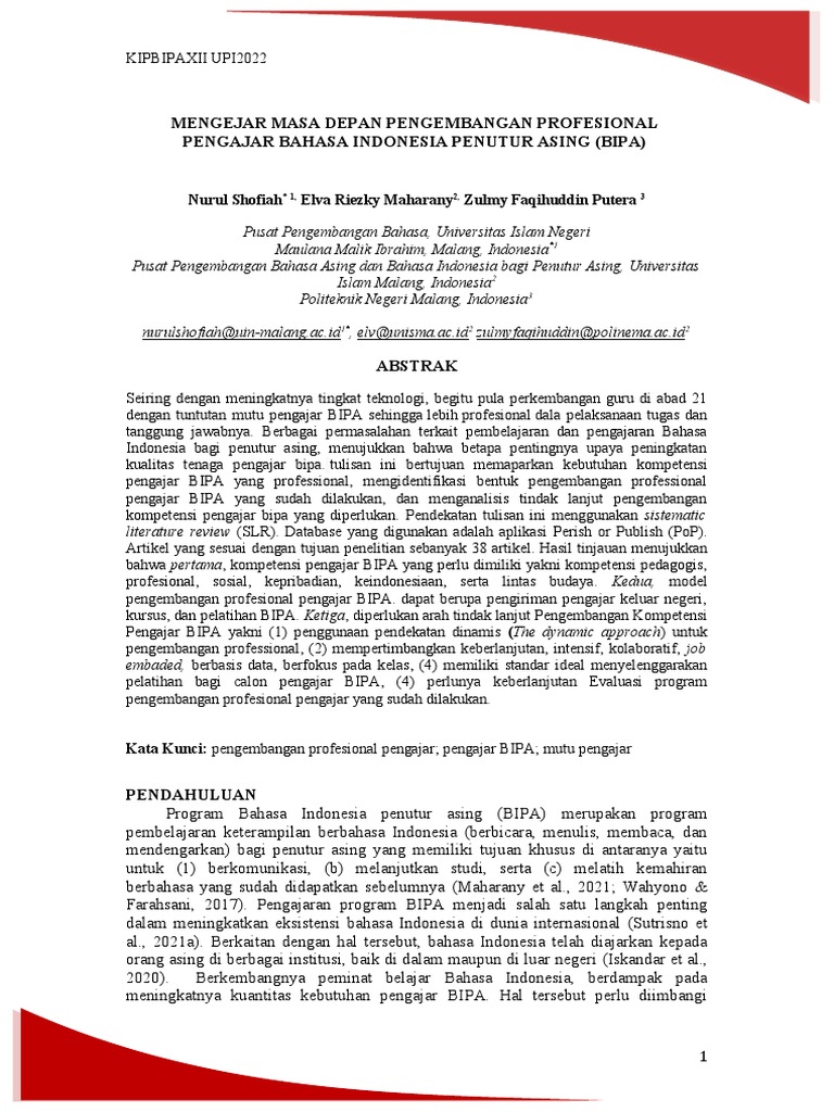 Makalah Kip Bipa Fix BGT | PDF
