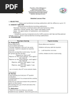 Detailed Lesson Plan in Math 1 | PDF | Lesson Plan | Pedagogy