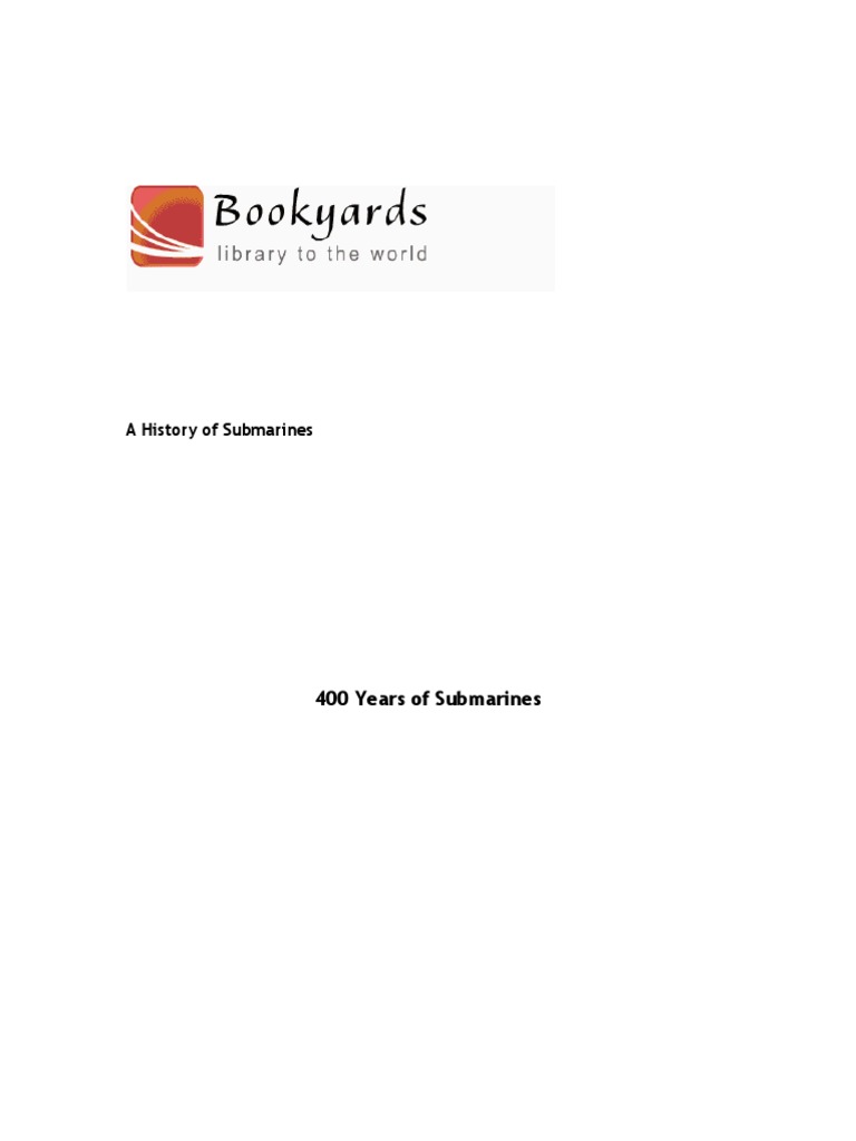 A History Of Submarines Pdf Submarines U Boats