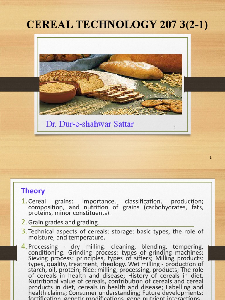 Cereal Technology: Production and Nutrition | PDF | Wheat | Rye