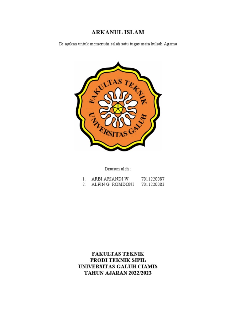 Arkanul Islam: Fondasi Ibadah dalam Islam | PDF