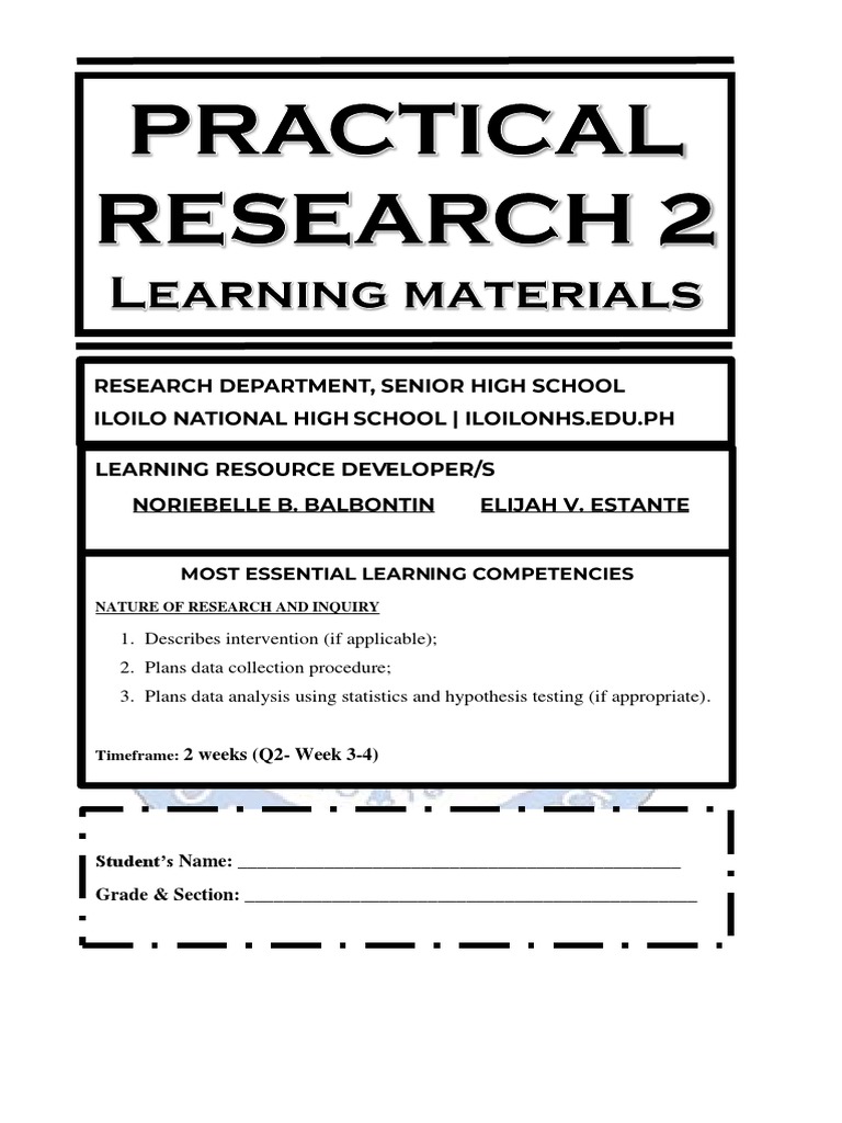 PR2 Q2 Week 34 Learning Materials | PDF | Statistics | Statistical Significance