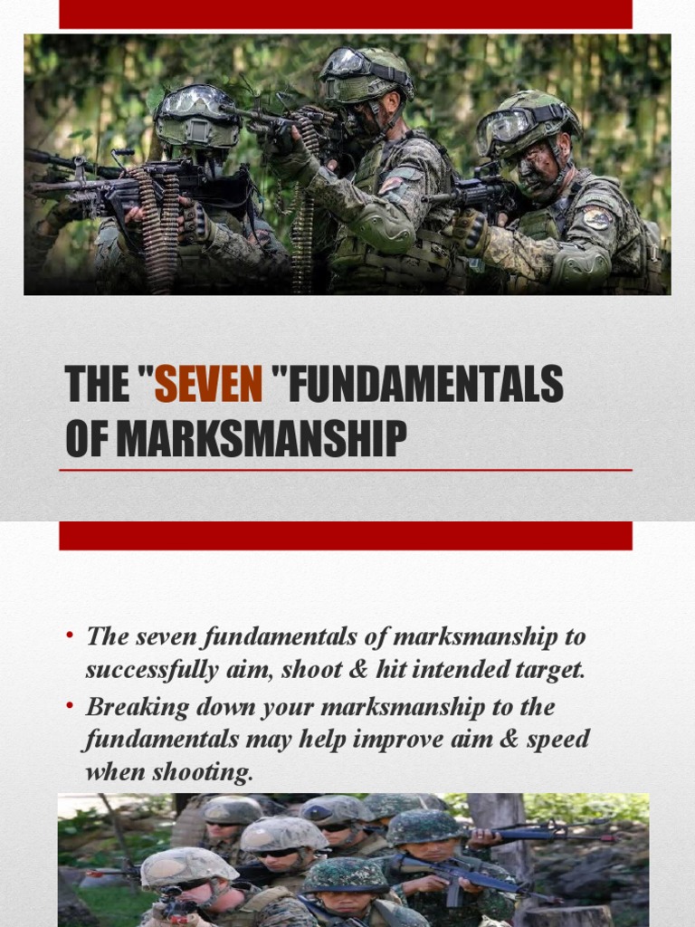 Seven Marksmanship Fundamentals Guide | PDF | Shooting | Trigger (Firearms)