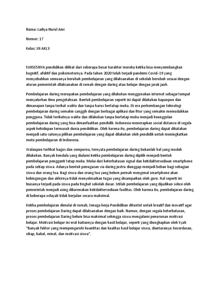 Teks Editorial (Lailiya Nurul Aini) | PDF