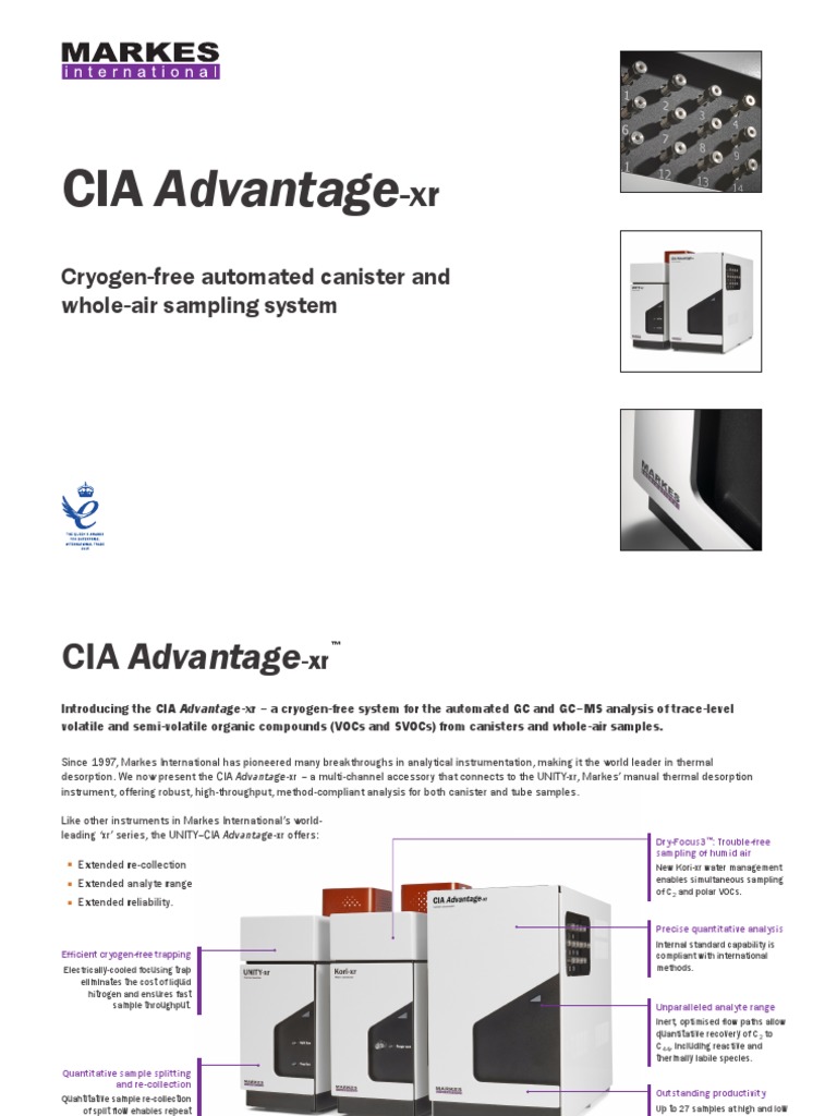 CIA Advantage-Xr Brochure | PDF | Volatile Organic Compound | Chemistry