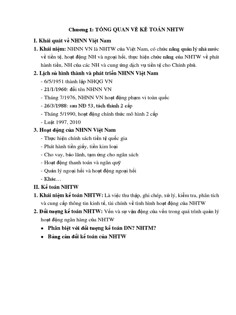 Kế toán NHTW 2 | PDF