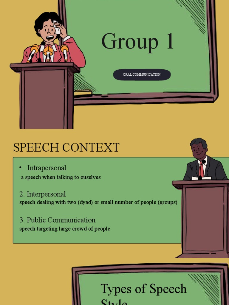 Types and Contexts of Speech Styles | PDF | Conversation | Human ...