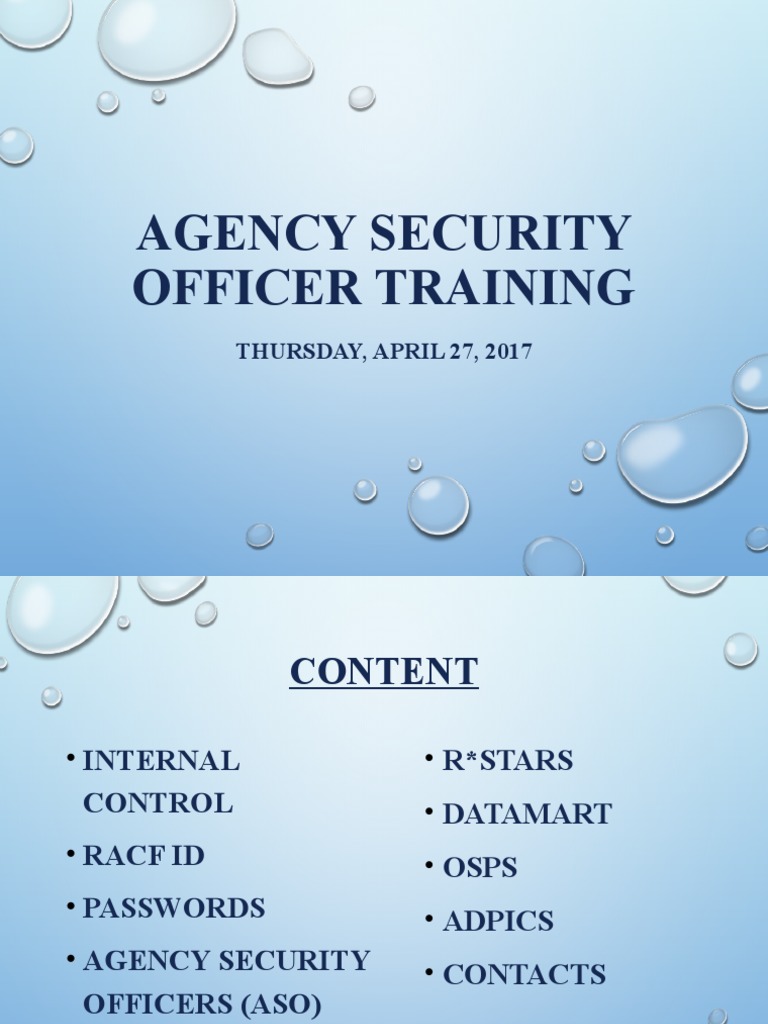 2017 Aso Security Training | PDF | Internal Control | Business
