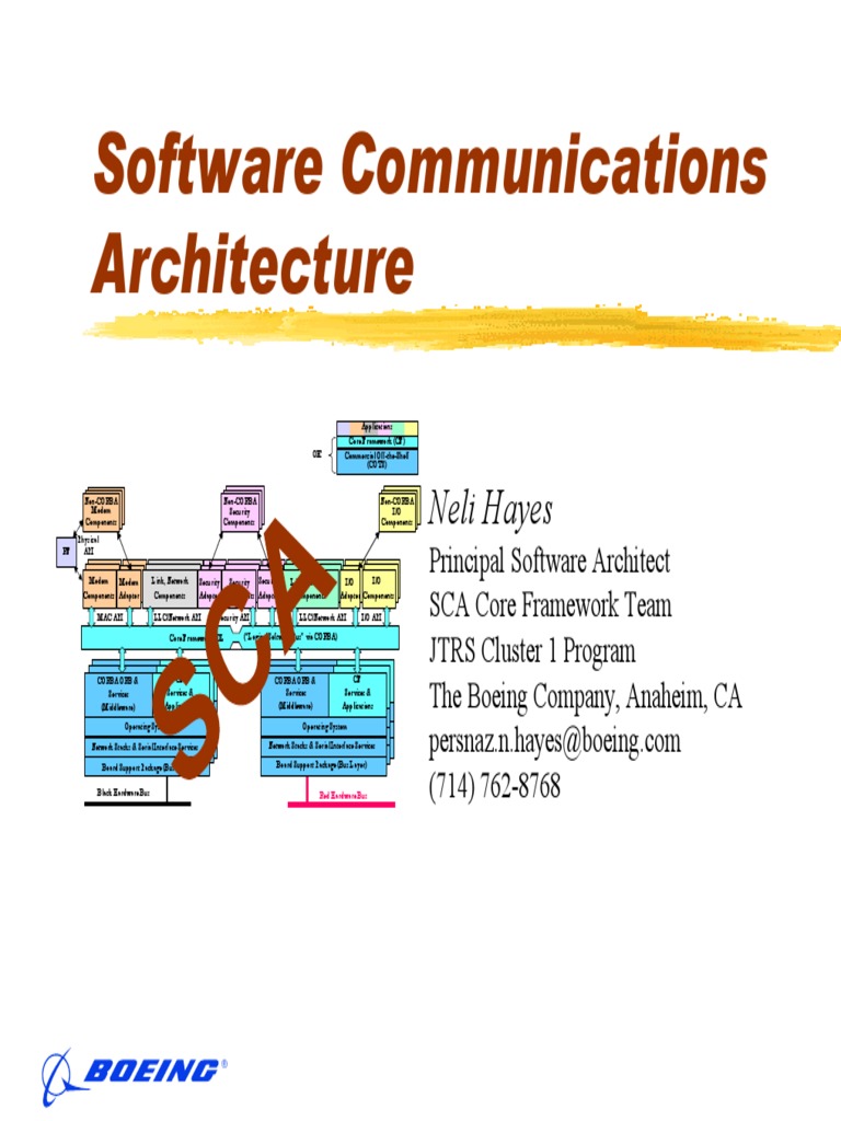 Overview Of The Software Communications Architecture Sca Pdf Common Object Request Broker