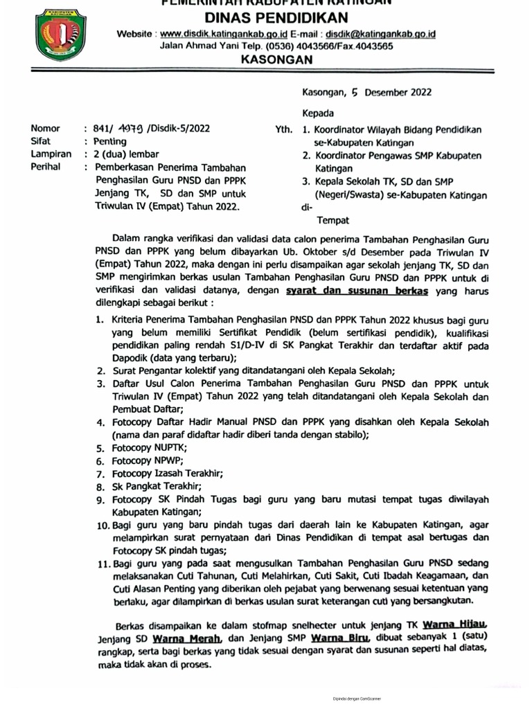 Pemberkasan Tamsil T-4 2022 | PDF