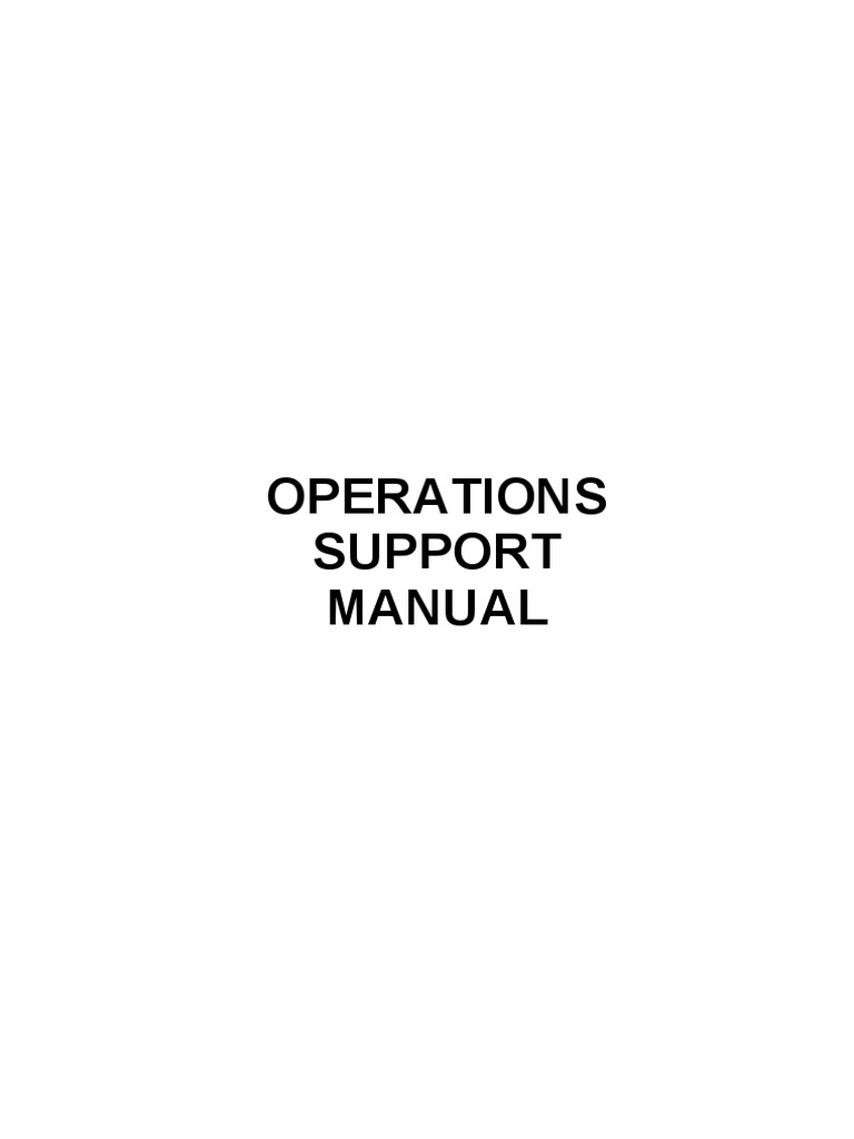 Ops Support Manual | PDF