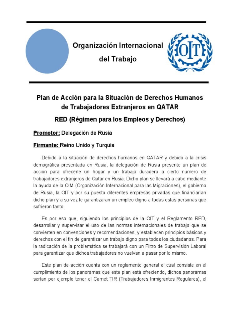 RED Plan de Accion | PDF | Organización Internacional del Trabajo ...