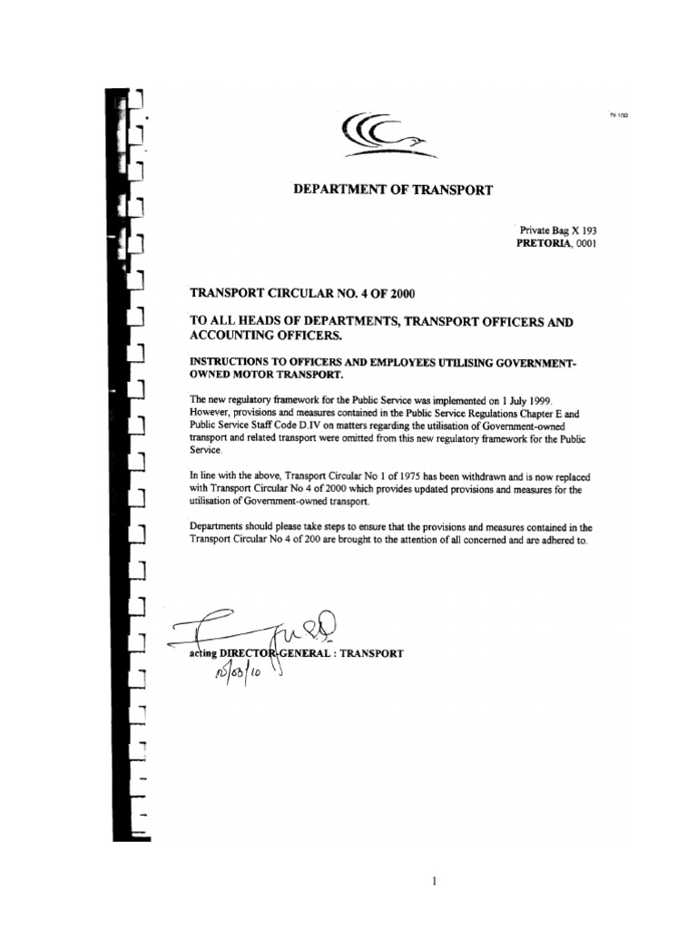 Transport Policy4 of 2000 | PDF