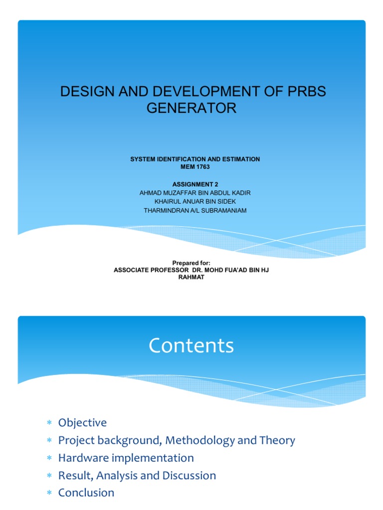 Design And Development Of Prbs Generator Pdf Computers