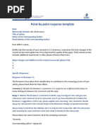 Point-by-Point Response to Reviewers | PDF