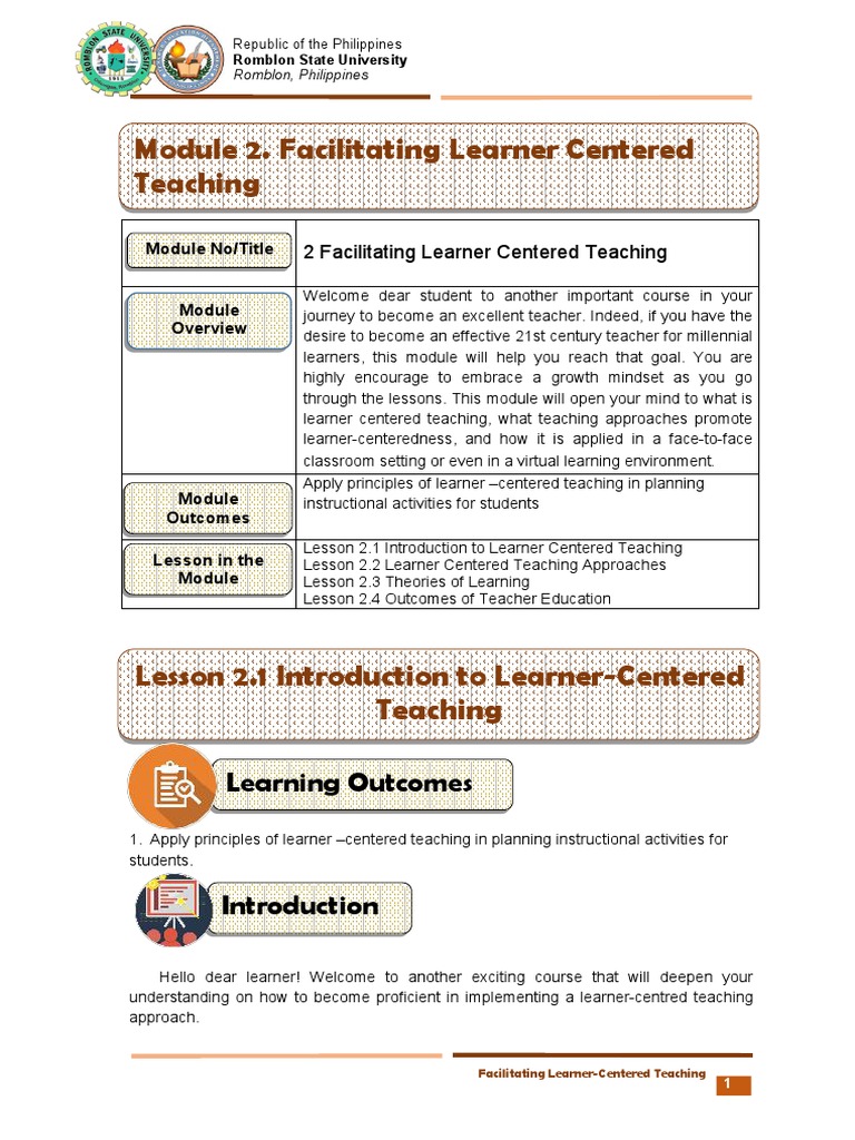 Module 2 in Facilitating Learner Centered Learning 2022 2023 | PDF | Teaching Method ...