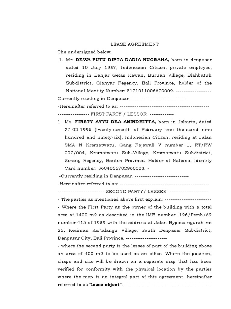 Office Leasing Agreement English Translation | PDF | Lease | License