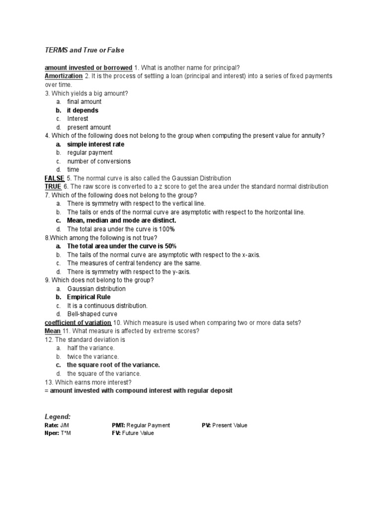 MMW Midterm Reviewer | PDF | Coefficient Of Variation | Normal Distribution MMW Midterm Reviewer | PDF | Coefficient Of Variation | Normal Distribution
