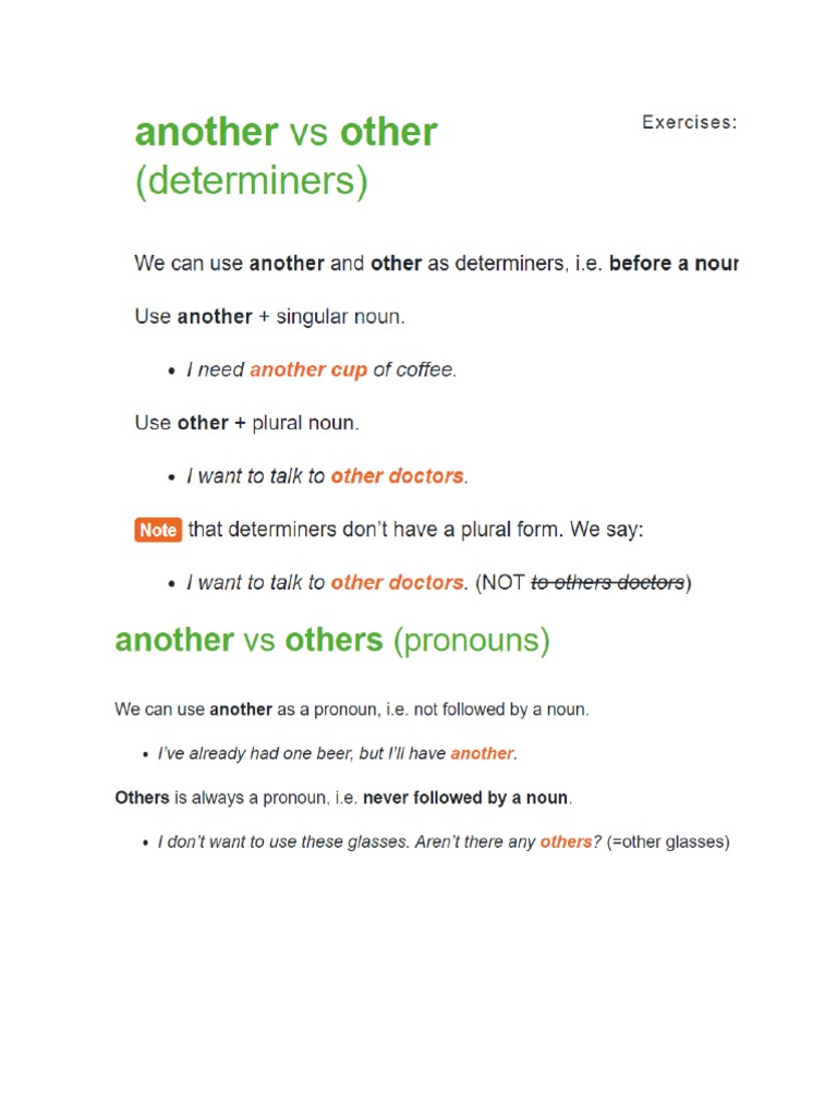 Another - Other - The Other - Others - The Others | PDF