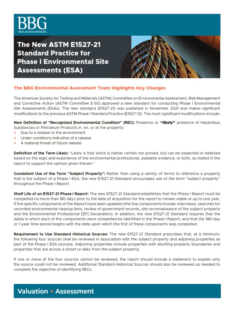 New ASTM E1527 21 | PDF