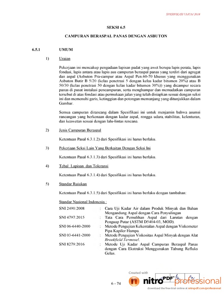 Spesifikasi Aspal 5 | PDF
