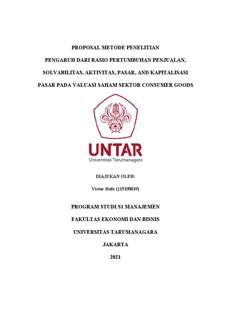 Proposal Metode Penelitian | PDF