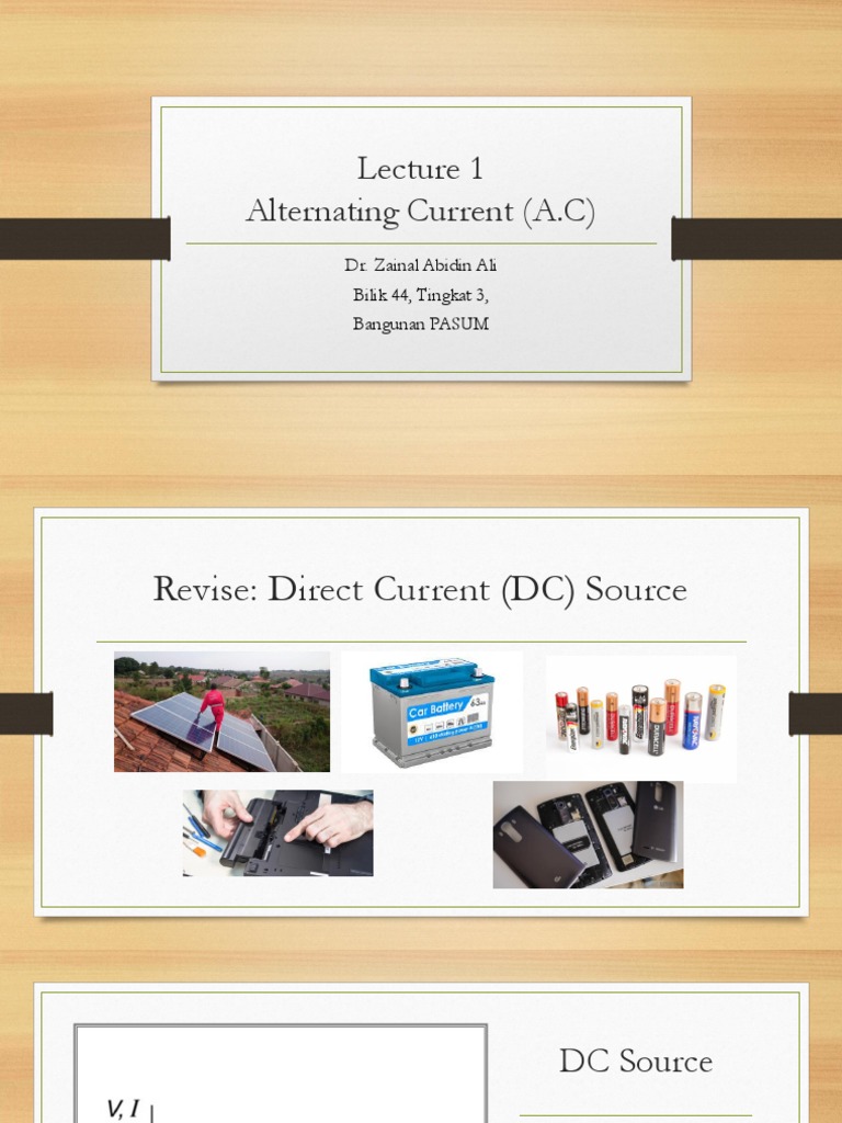 Lecture 1 - Alternating Current | PDF | Root Mean Square | Alternating Current