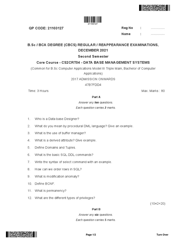 Bca 40 | PDF | Databases | Computer Programming