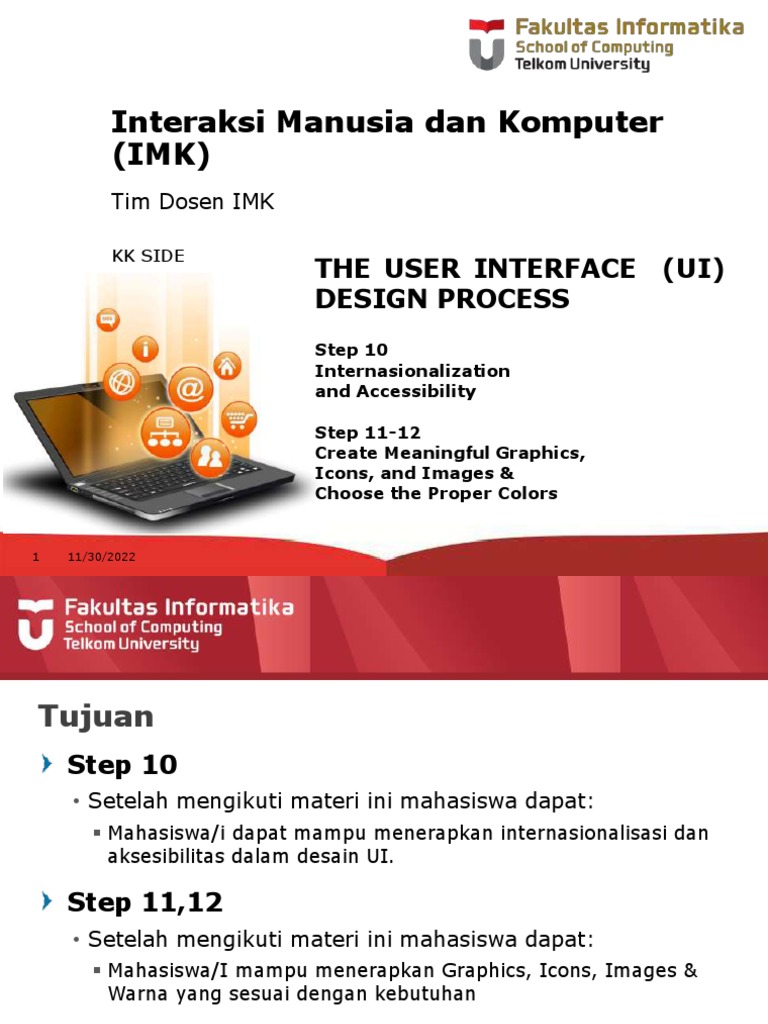 Slide Mater 8 Proses Desain UI Step 10,11 12-VRE (1) | PDF | Icon (Computing) | Accessibility