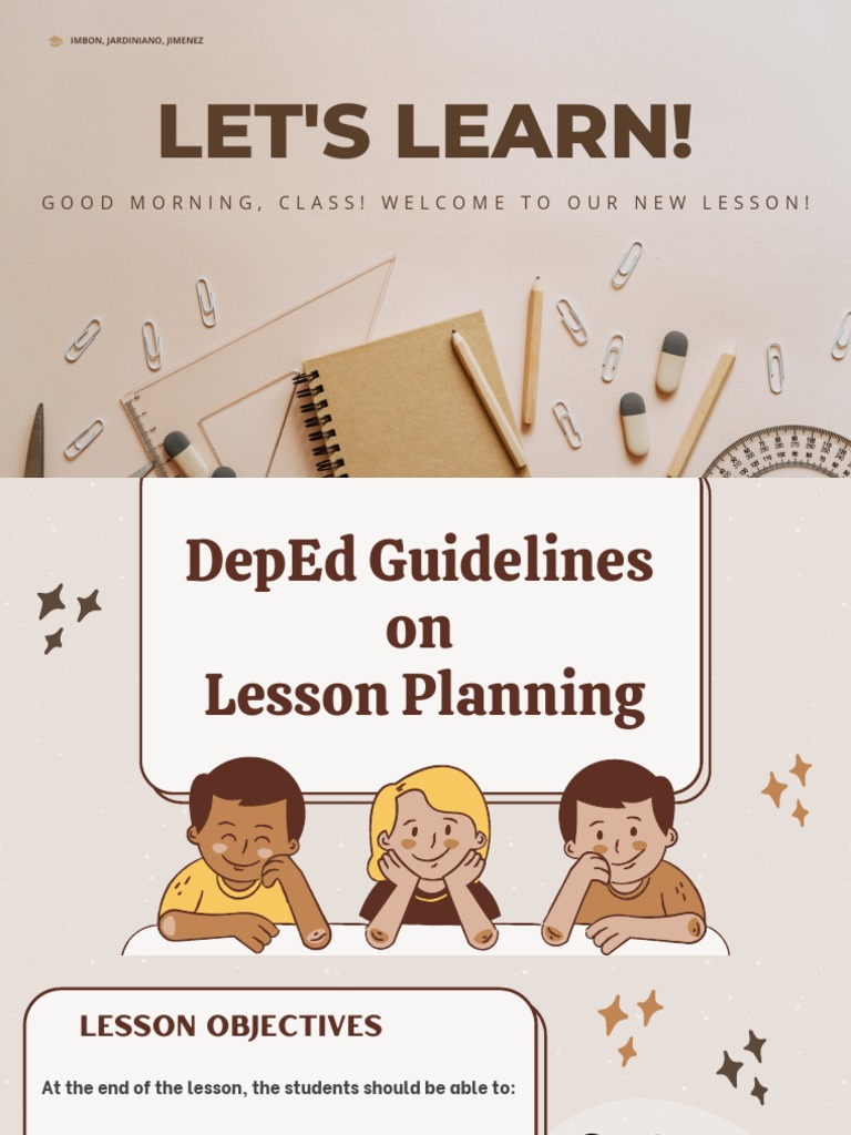 DepEd Guidelines On Lesson Planning | PDF | Learning | Curriculum