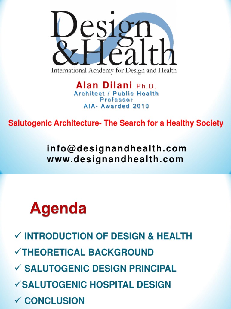Dilani, A. Design and Health | PDF | Health Care | Psychology