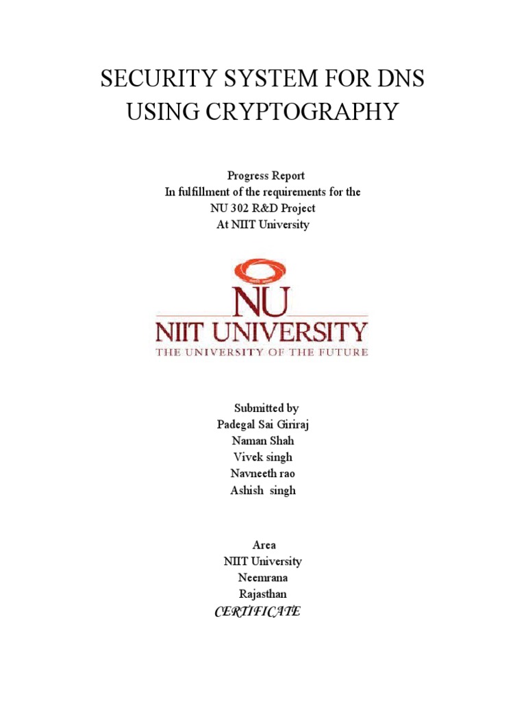 Security System For DNS Using Cryptography | PDF | Public Key ...
