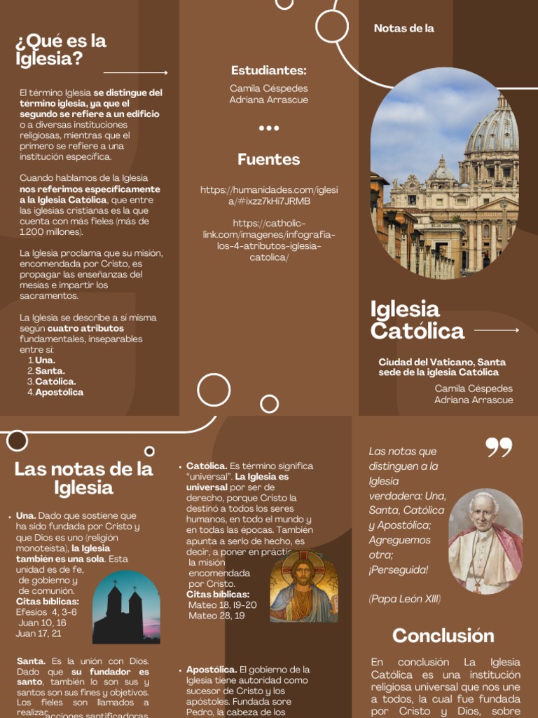 Triptico de La Iglesia Católica | PDF | Iglesia Católica | Cristo (título)