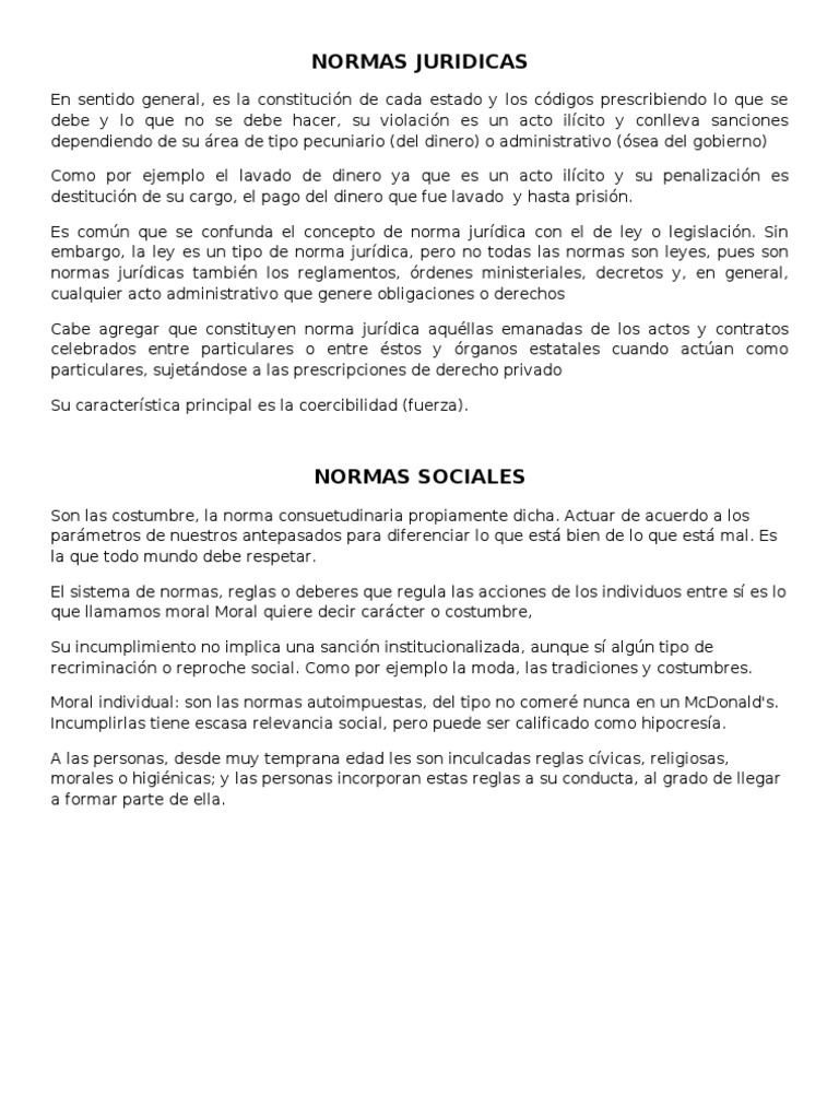 Diferencia Entre Normas Juridicas y Sociales | PDF | Moralidad | Gobierno Diferencia Entre Normas Juridicas y Sociales | PDF | Moralidad | Gobierno