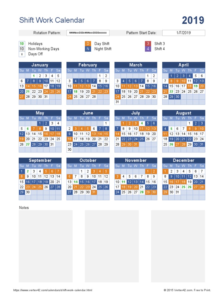 Shift Work Calendar | PDF | Easter | Festival
