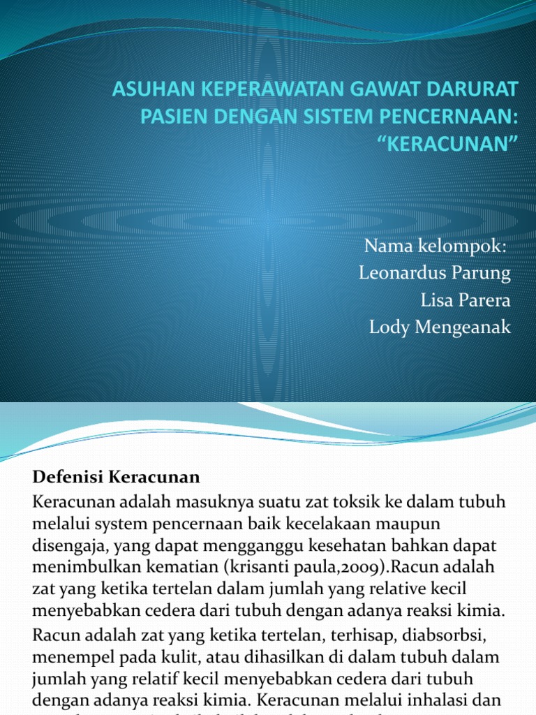 Kel 5 - Askep Keracunan | PDF