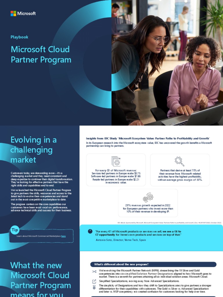 Microsoft Cloud Partner Program Playbook | PDF | Microsoft Azure | Cloud Computing