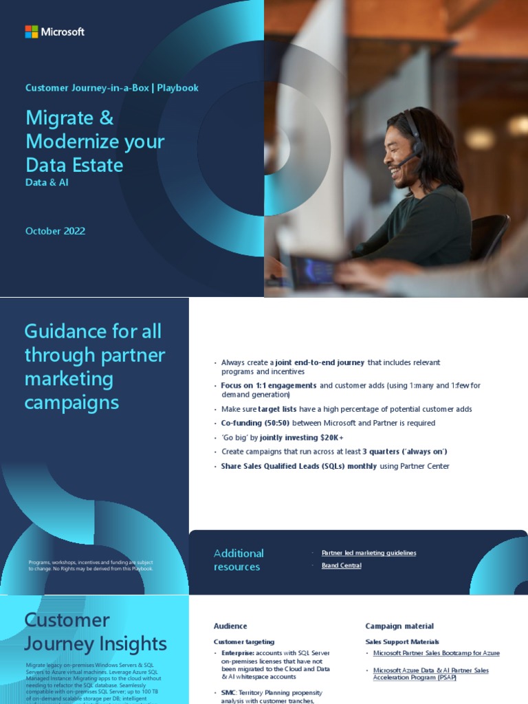 PLAYBOOK - Data & AI - Migrate and Modernize Data Estate | PDF ...