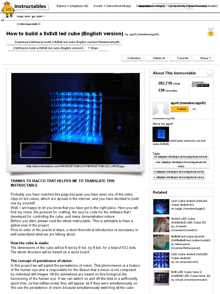 How To Build A 8x8x8 Led Cube (English Version) | PDF | Electrical ...