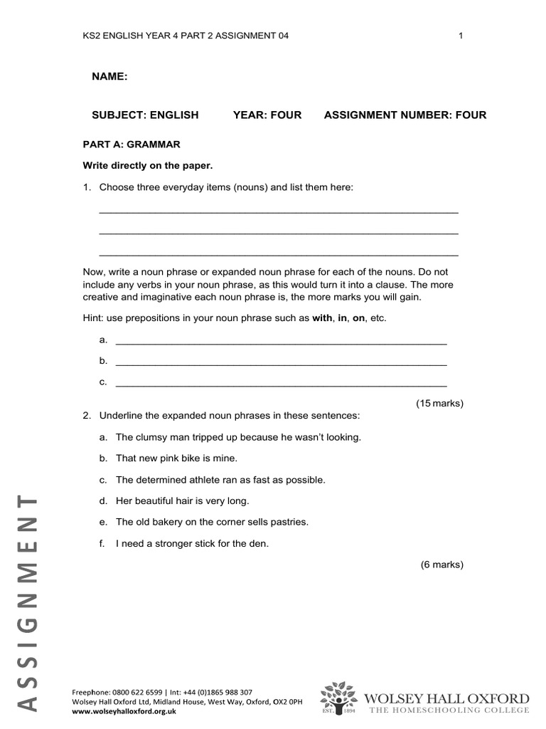 Assignment 04 | PDF | Phrase | English Language