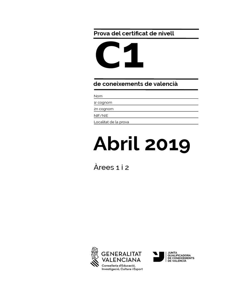 c1 2019 Exemple Area 1 2 | PDF