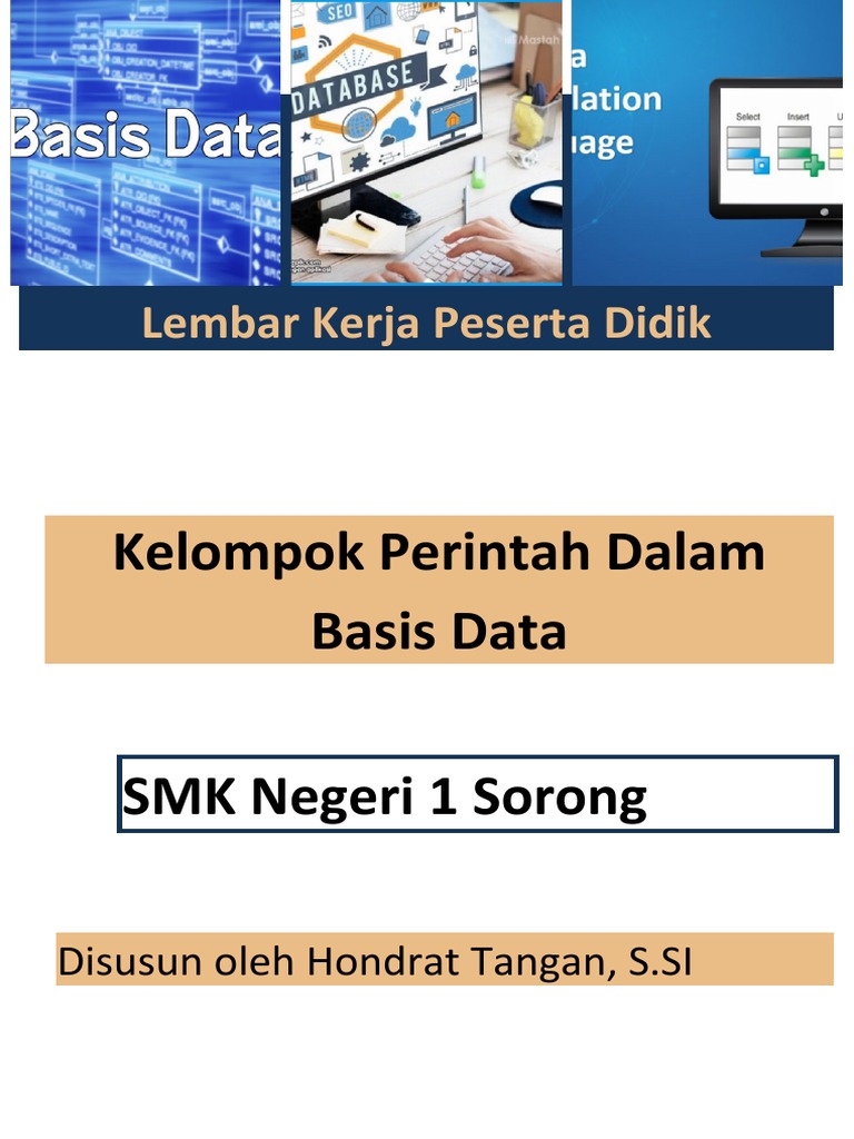 Lembar Kerja Peserta Didik Basis Data KD 3.4 | PDF
