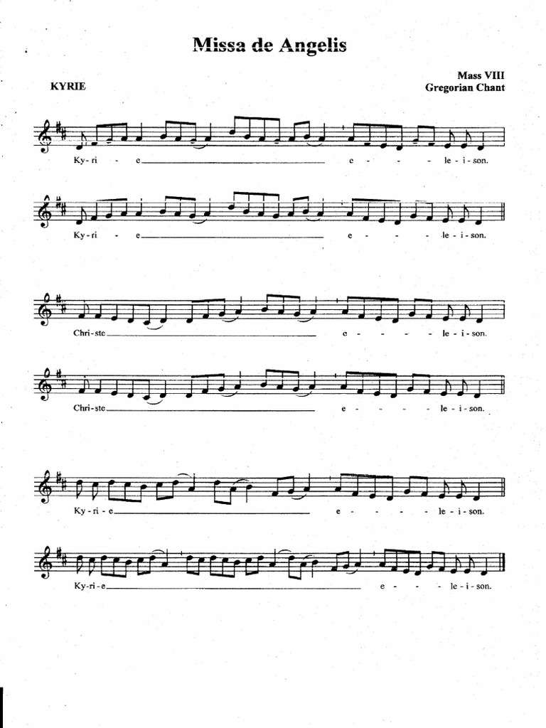 Missa de Angelis - Kyrie | PDF