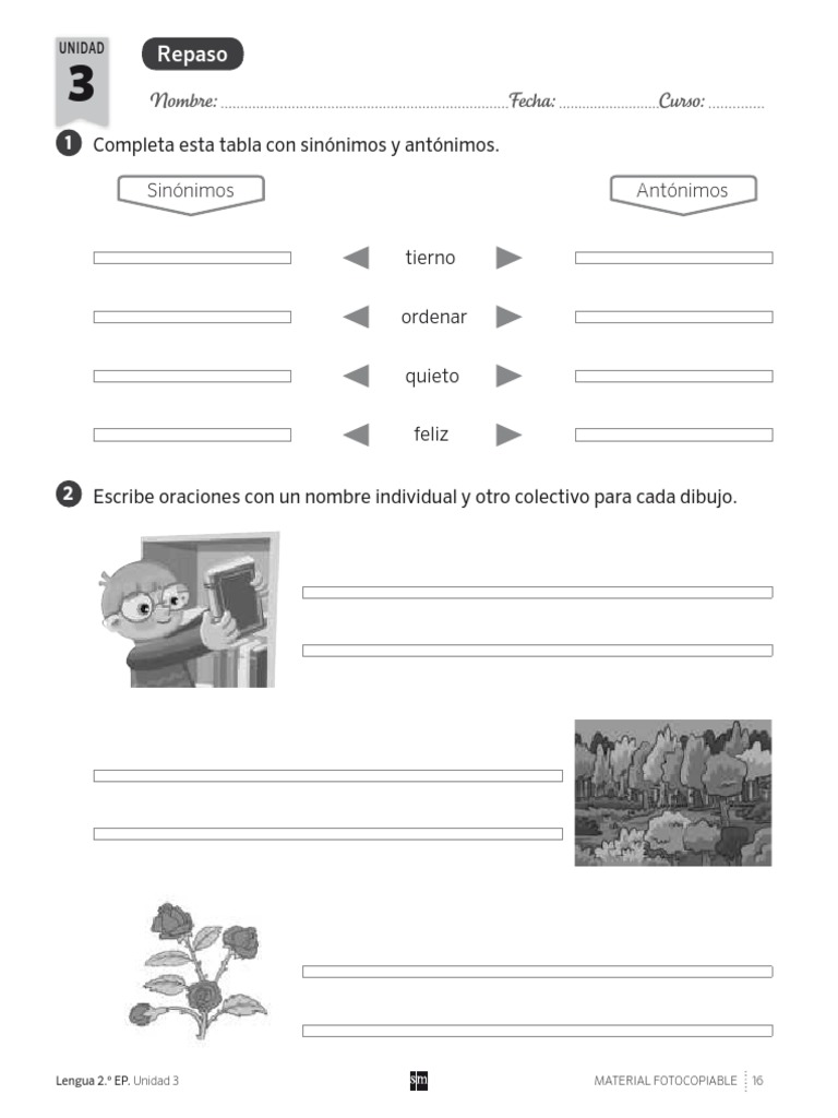 Lengua 2 Primaria Unidad 3 SM | PDF