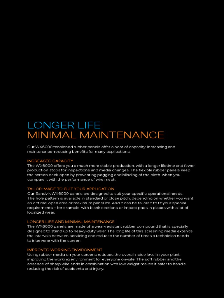 Sandvik Wx6000 Tensioned Screening Media | PDF | Natural Rubber | Wire