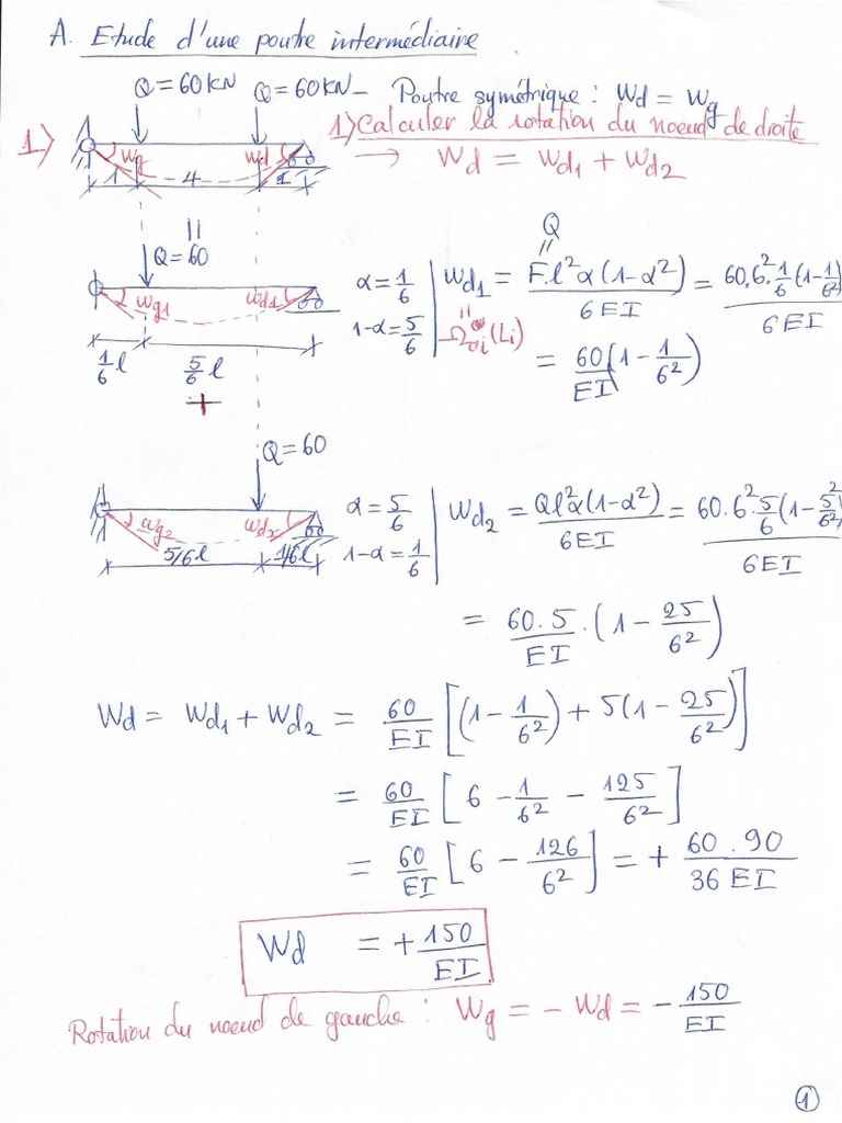 WS Exo1 Poutre Continue Sollution | PDF
