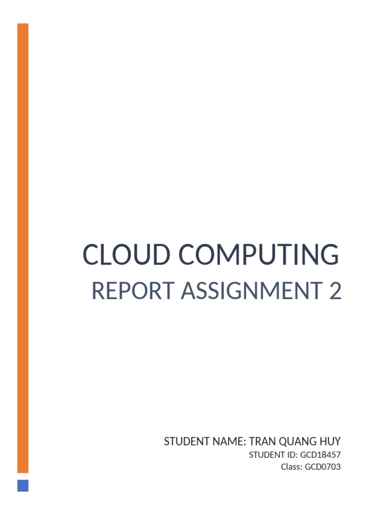 Assignment2 TranQuangHuy GCD18457 CloudComputing | PDF