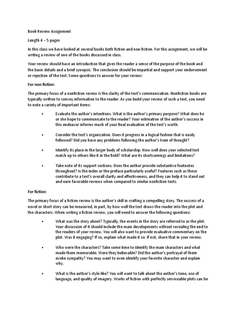 Book Review Assignment | PDF | Books | Communication